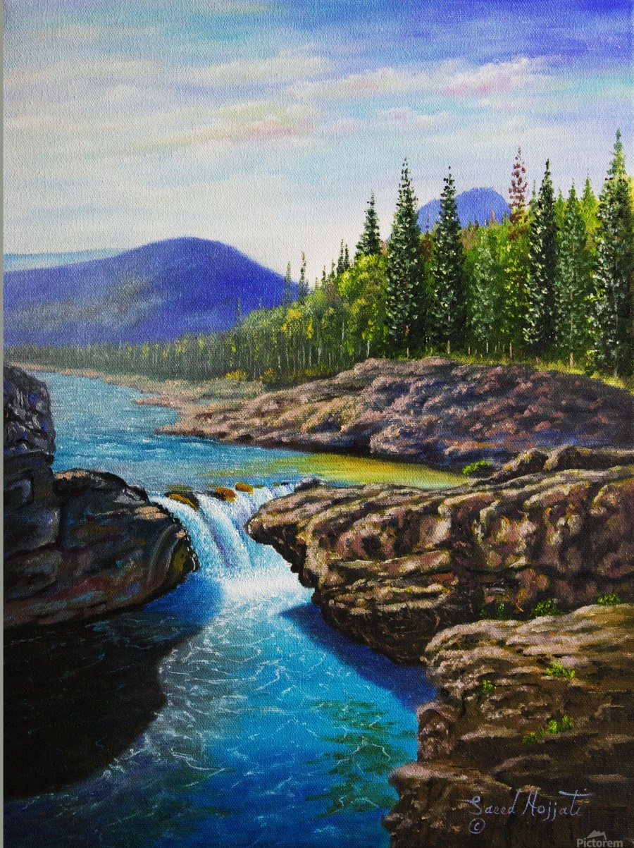 Elbow Falls by Saeed Hojjati Wall Art